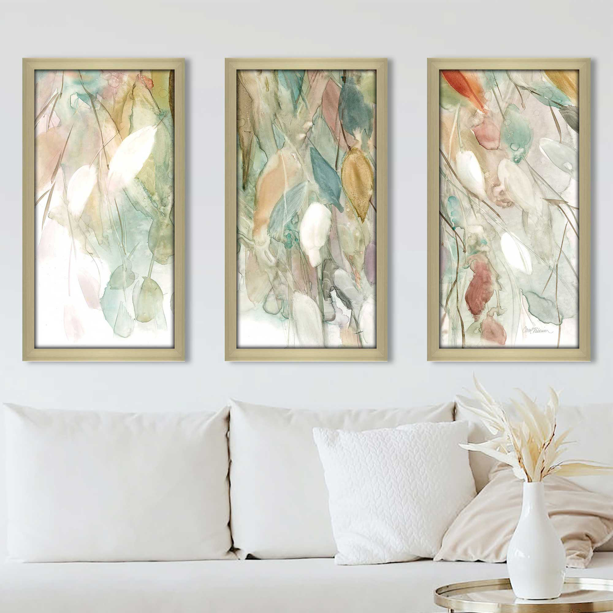 Red Barrel Studio® Rainy Cascade I Framed On Plastic / Acrylic 3 Pieces ...