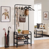 Metal Hall Trees You'll Love | Wayfair