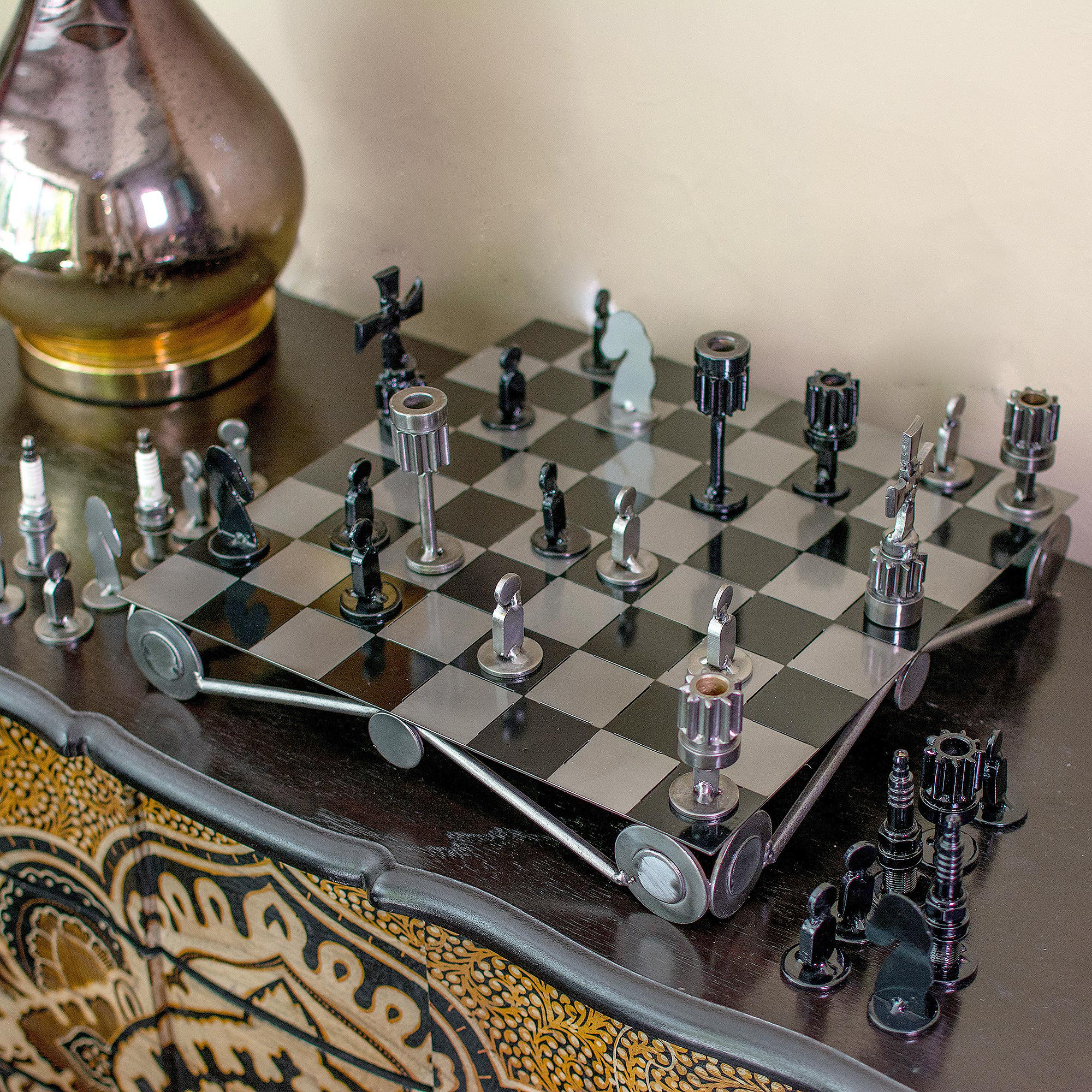 Fleur De Lis Living Evgenii Brown Chess Board Game & Reviews | Wayfair