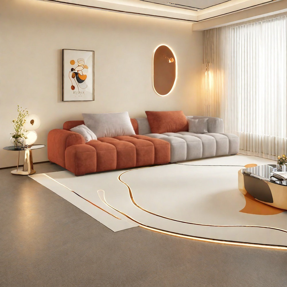 Babkmeou Simple puffs straight row living room sofa | Wayfair