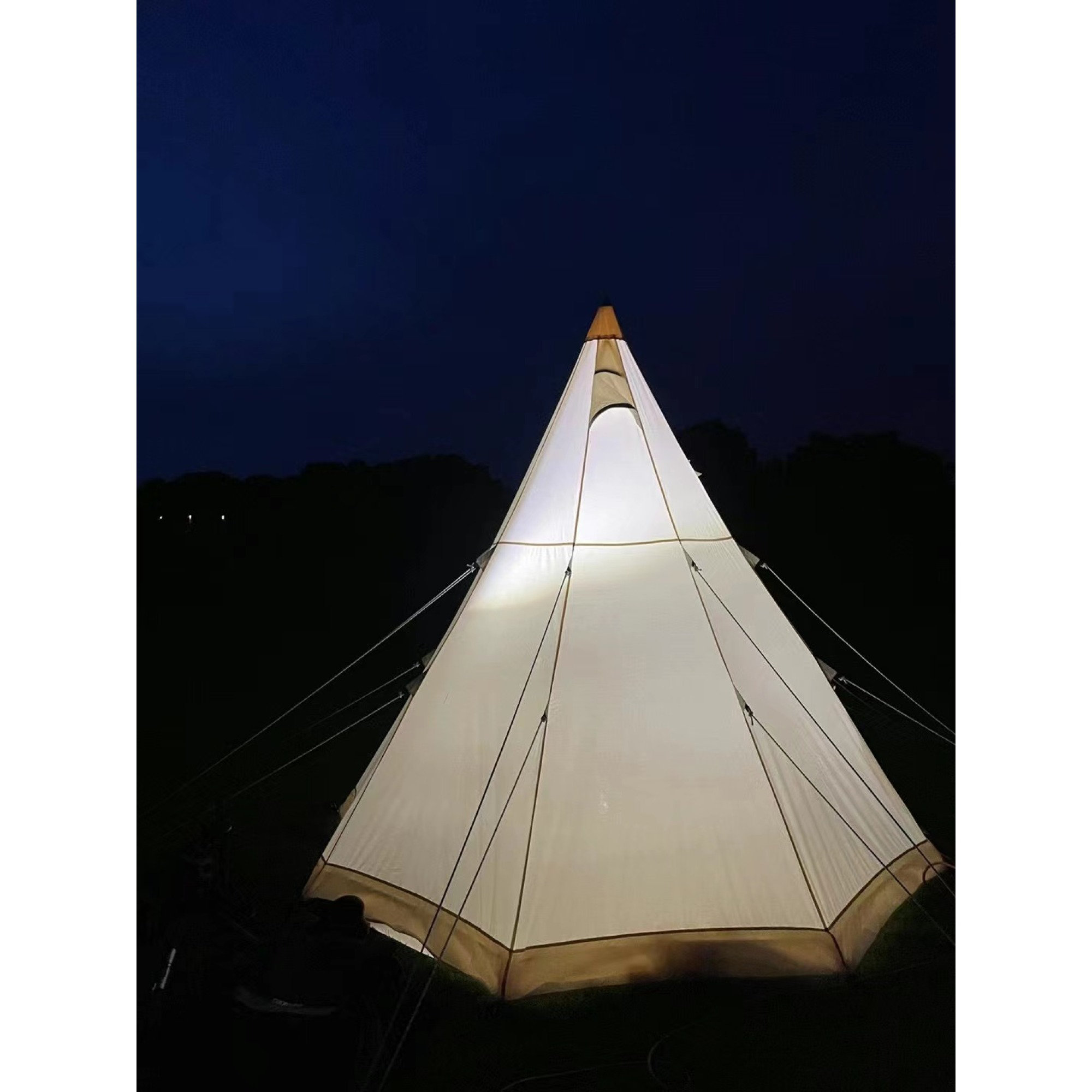 TPPRLLC All-season Canvas Tipi Tent With Aluminum Pole For Family ...
