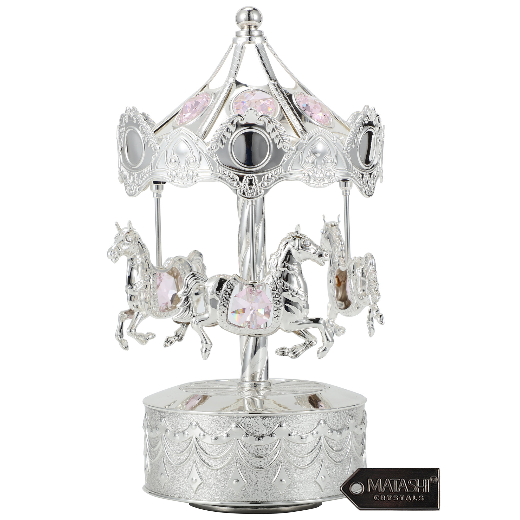 Matashi Crystal Carousel Horse Music Box Figurine & Reviews | Wayfair