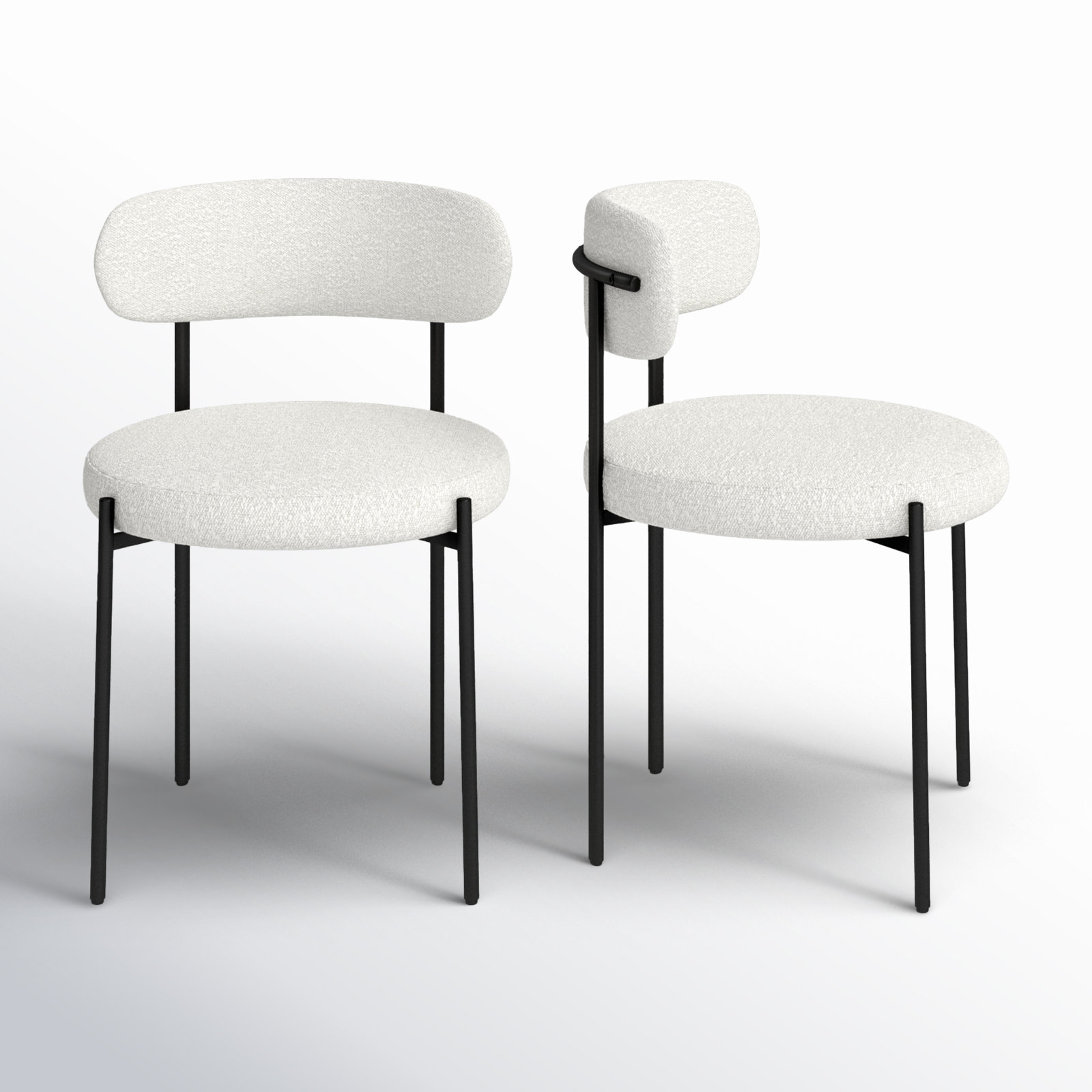 AllModern Sherwood Solid Back Boucle Side Chair & Reviews | Wayfair