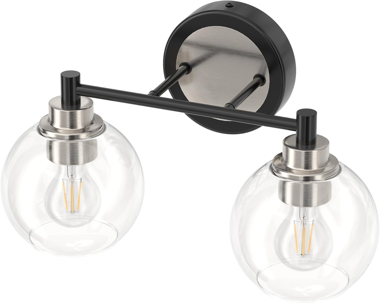 Darby Home Co 2-Light Vanity Bathroom Light Fixture With Clear Glass ...