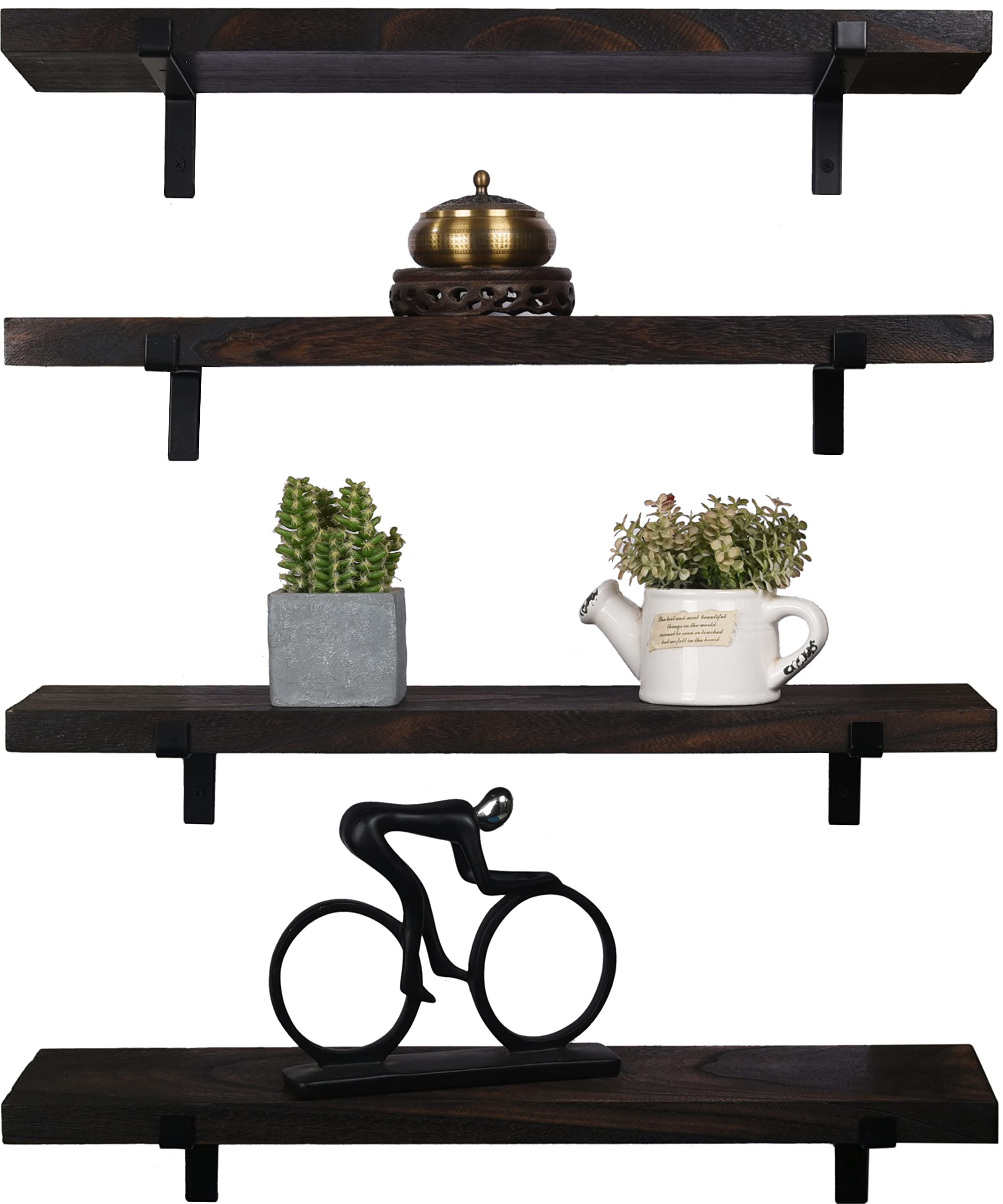 Loon Peak 24 Inch Rustic Wood Floating Shelves - Wayfair Canada
