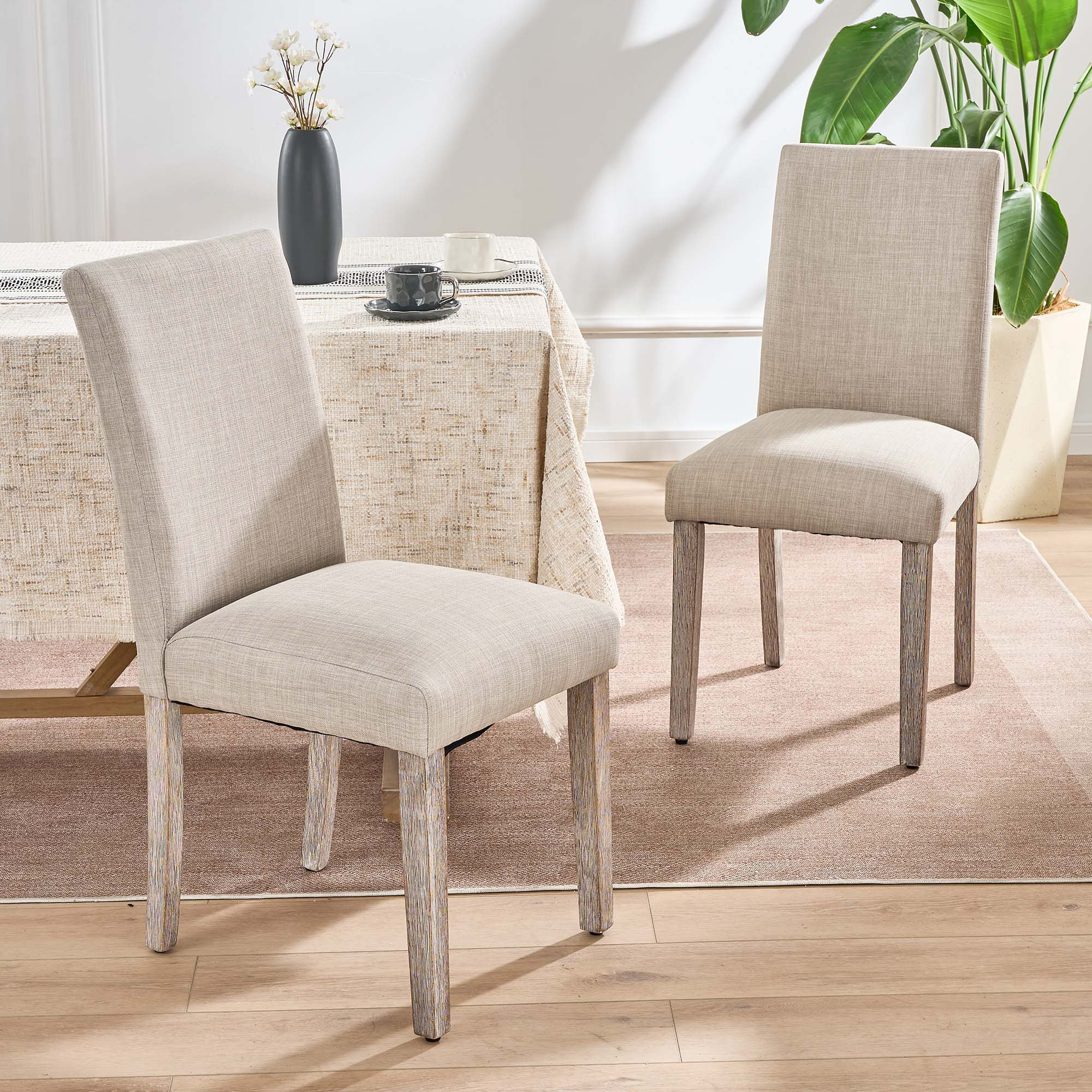 Gracie Oaks Upholstered Wooden Dining Chairs & Reviews | Wayfair