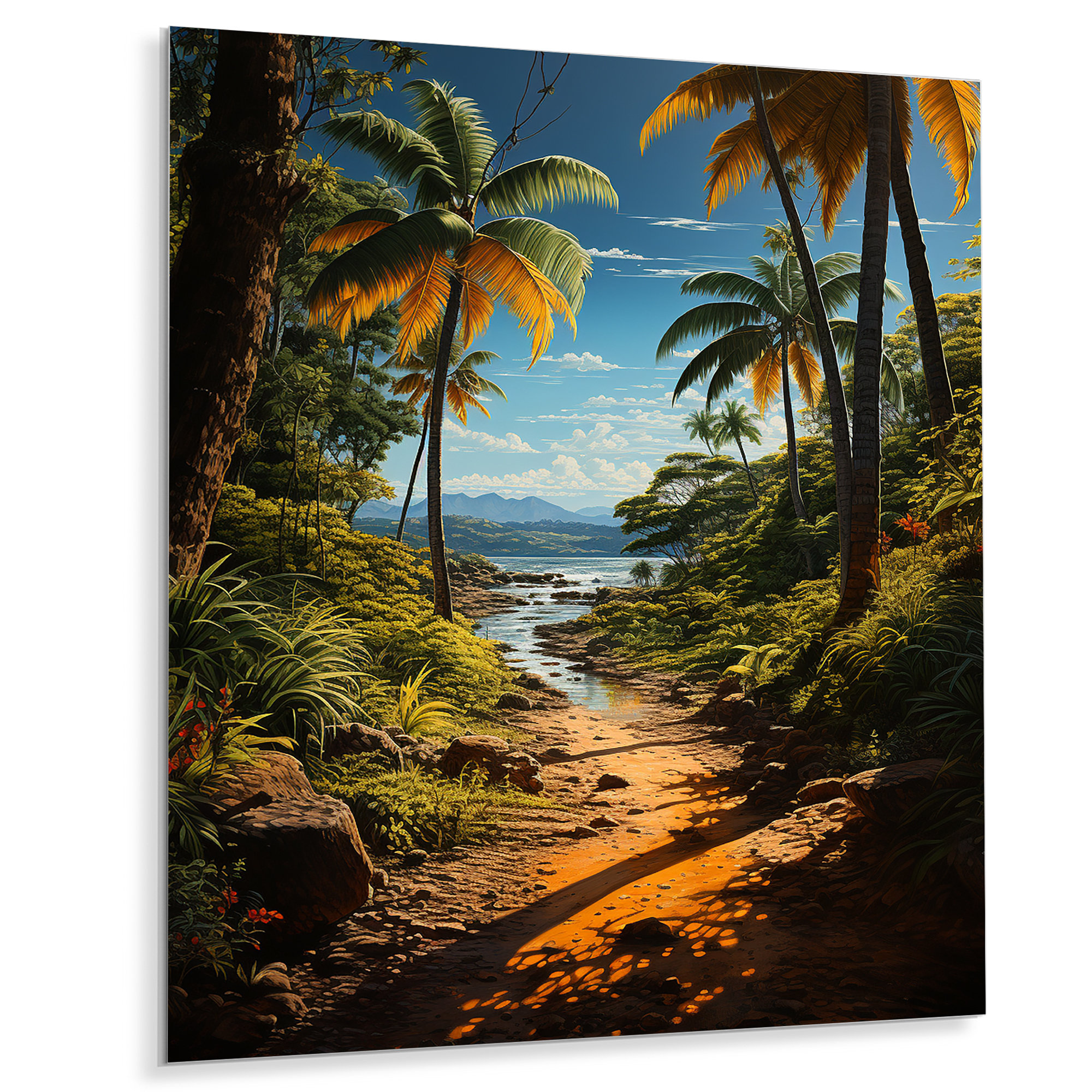 Latitude Run® Dominican Palm Grove Paradise - Beach Metal Wall Decor ...