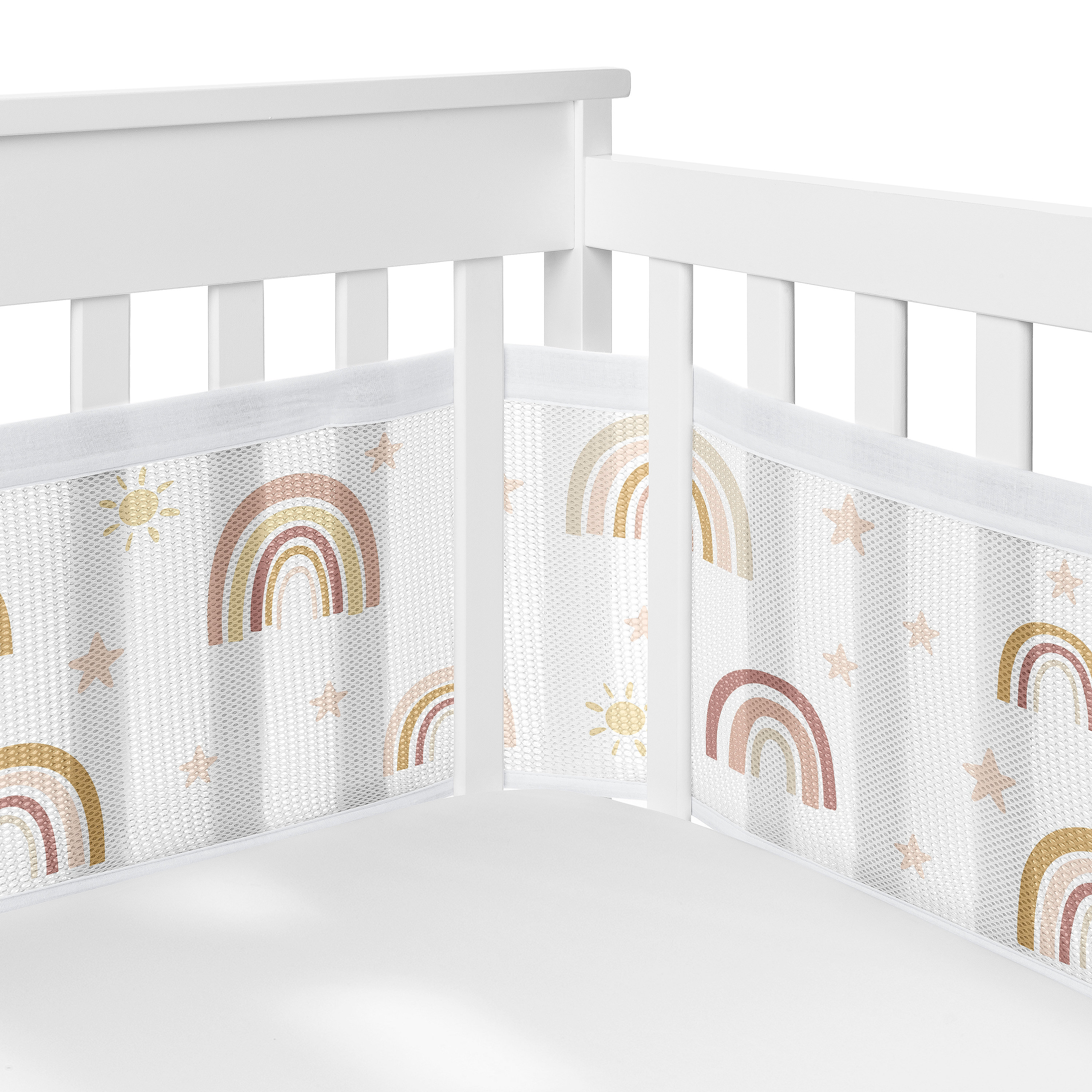 Sweet Jojo Designs Boho Rainbow Crib Mesh Liner | Wayfair