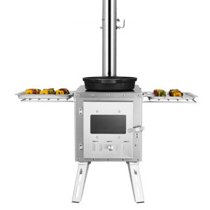 Stellweilan Tessberg Wood Stove, 86 inch, Stainless Steel Camping Tent ...