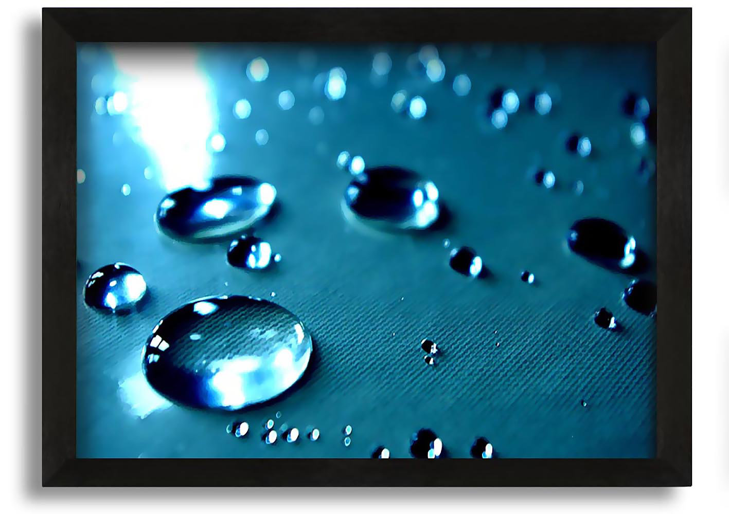Ebern Designs Drops of Water - Picture Frame Graphic Art on Canvas ...
