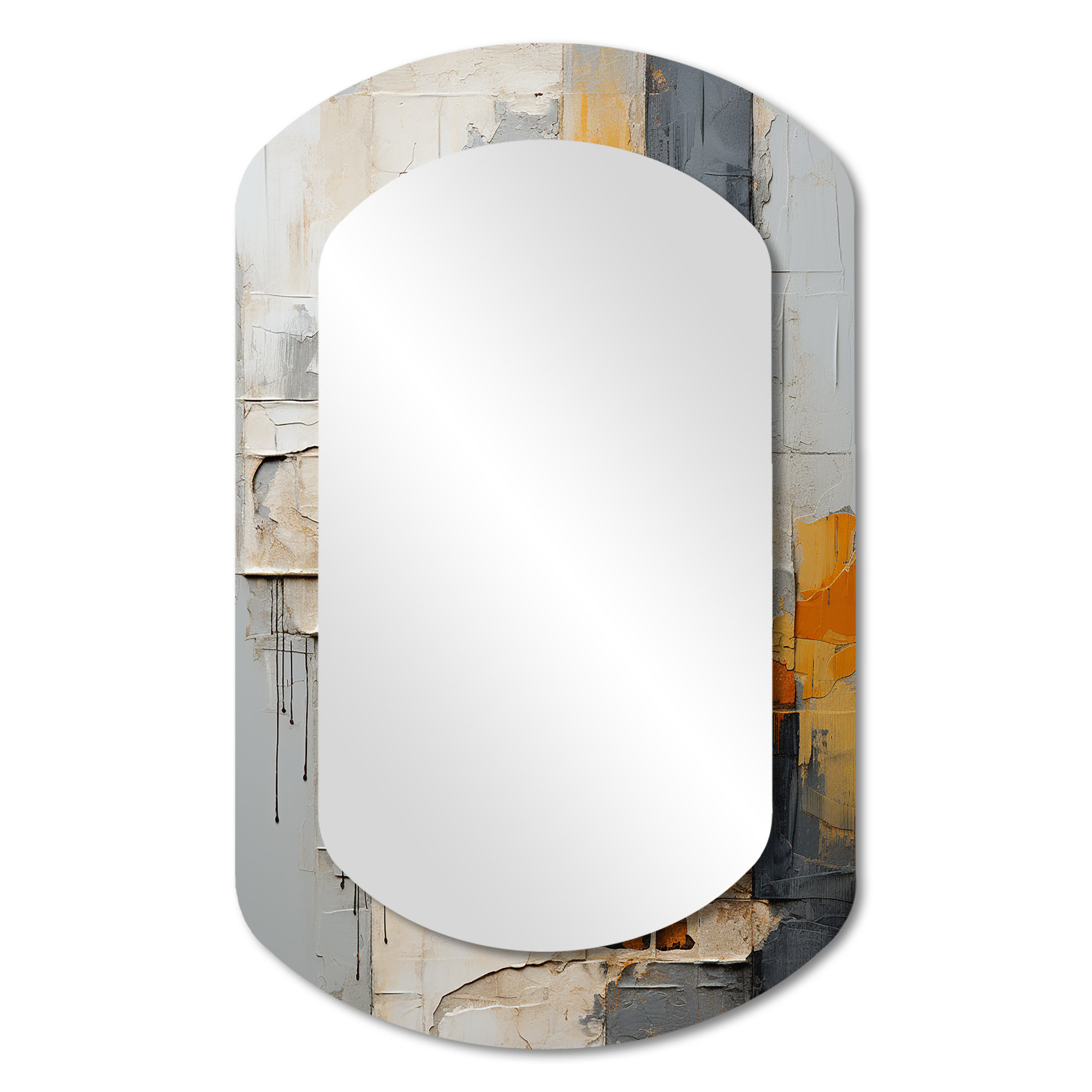 Ivy Bronx Abstract Assemblage I - Abstract Collages Modern Wall Mirror ...