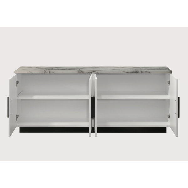 Brayden Studio® Finnin Matilda 63" Cabinet Console Table with White ...