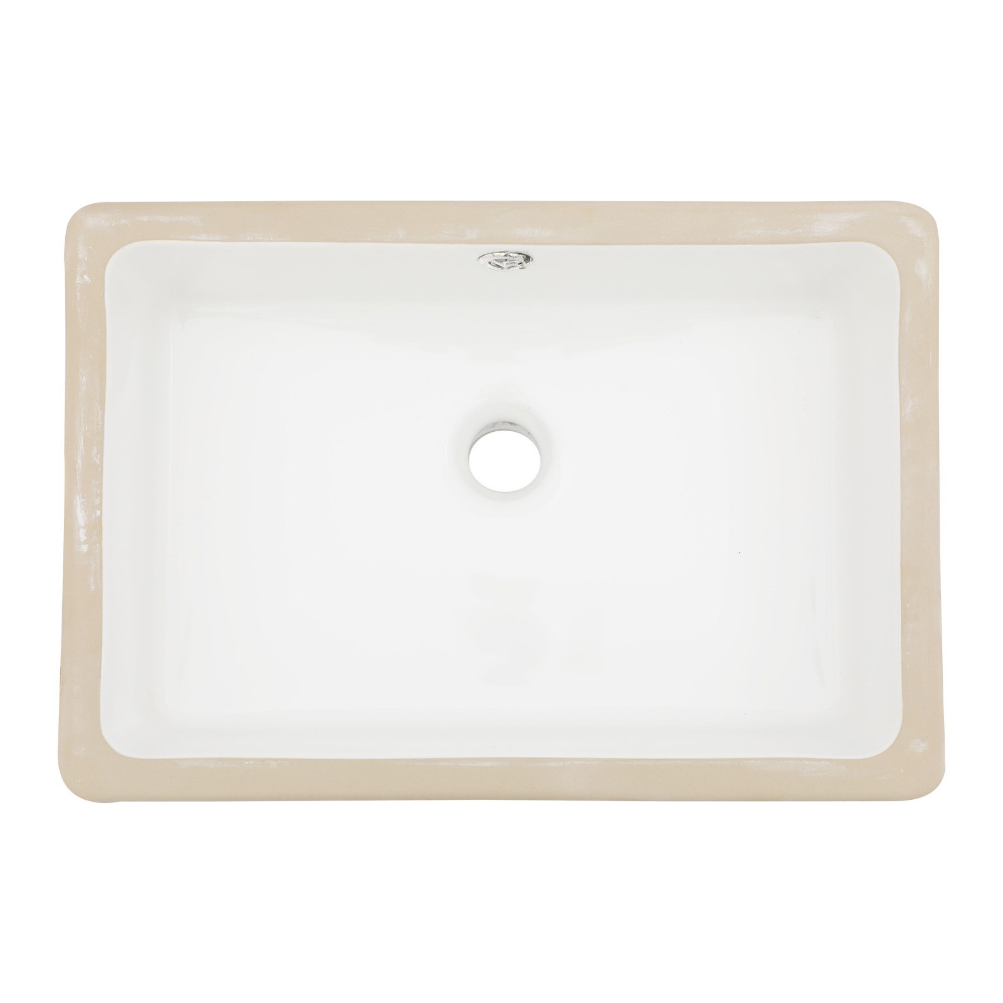 Carshome 18 "x12"Ceramic Rectangular Undercounter Mount Bathroom Sink ...