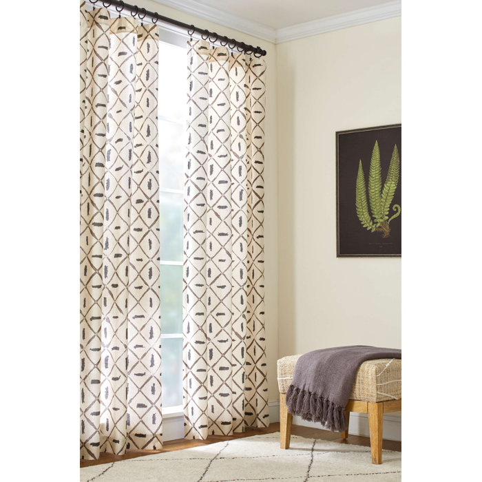 Pine Cone Hill Tatum Ivory Curtain Panel | Wayfair