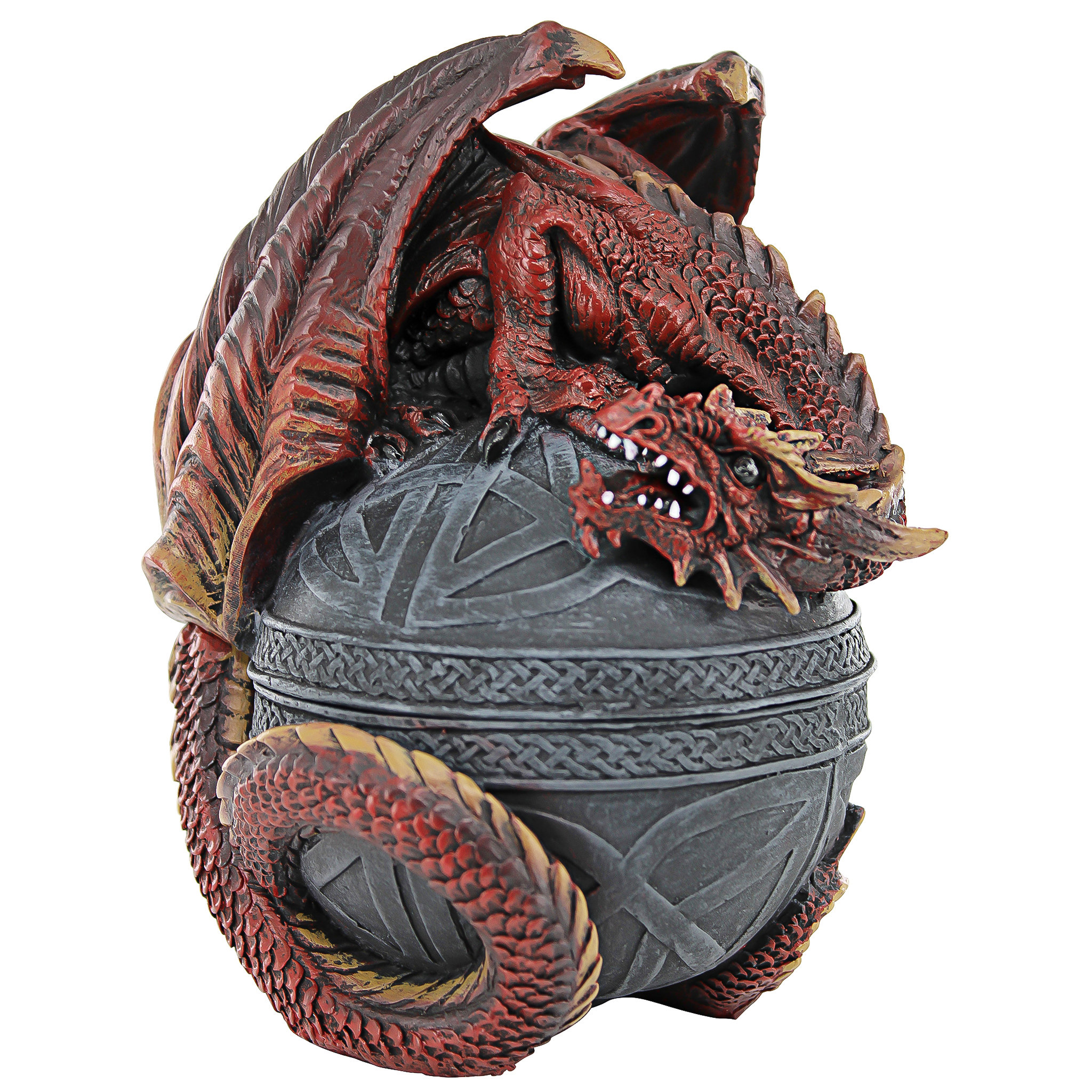 Design Toscano Dragon Protector of the Celtic Orb Decorative Box ...