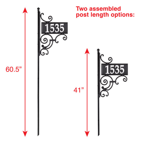 Whitehall Products Nite Bright Ironwork Reflective Address Post ...
