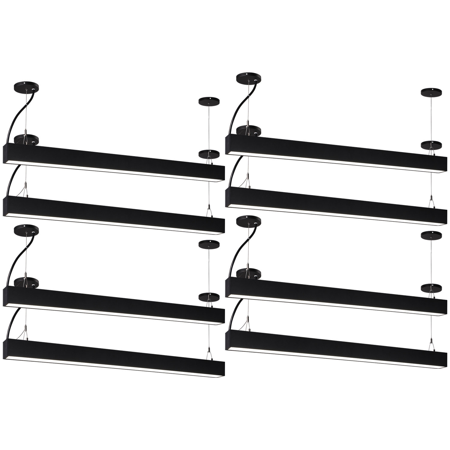 LEDVANS Acies 4FT 3CCT Linkable LED Linear Light Fixture, 50W 6500LM ...