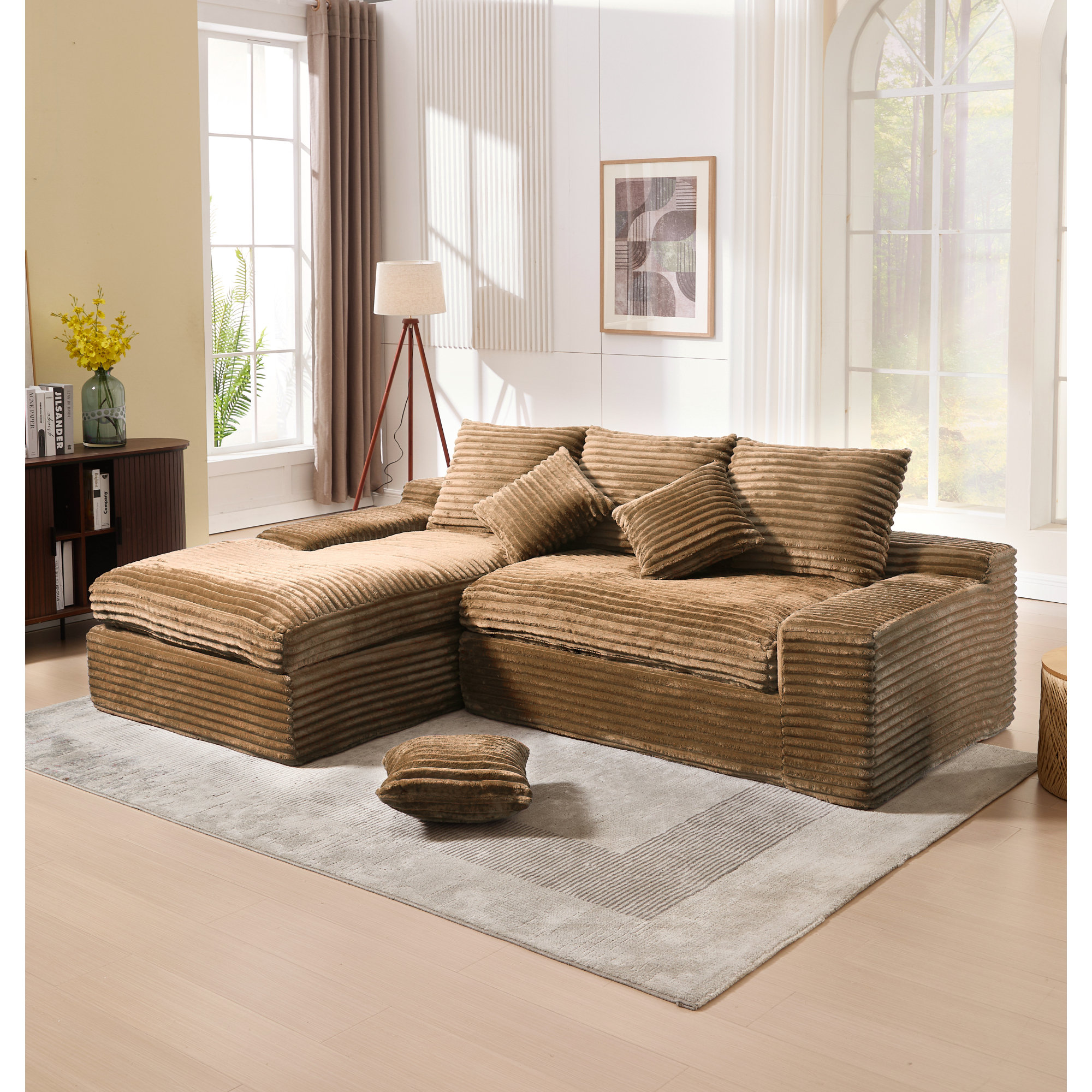 Latitude Run® Premium Modular Sectionals, Fabric L-shape Sofa For ...