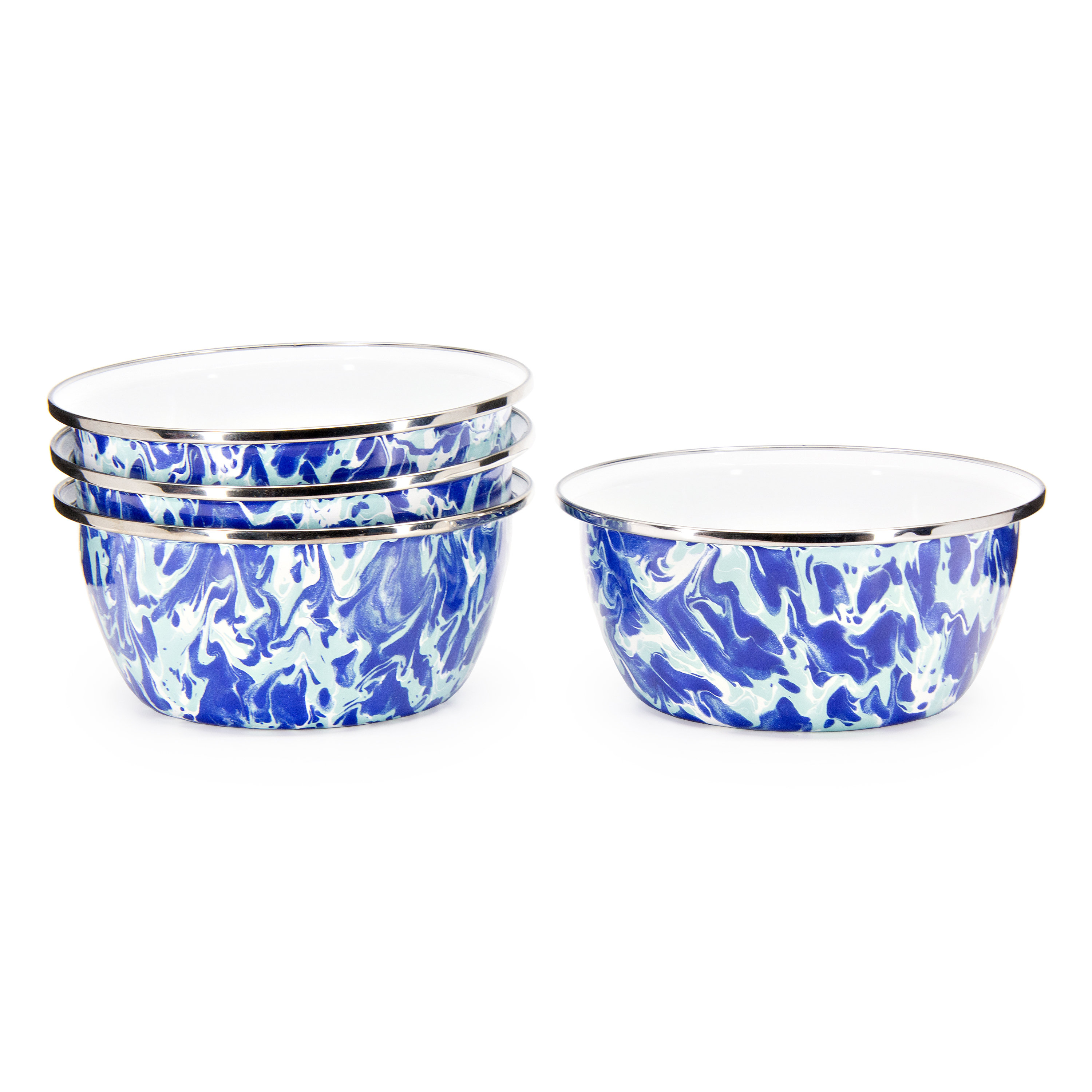 Golden Rabbit Set of 4 Ocean Salad Bowls | Wayfair