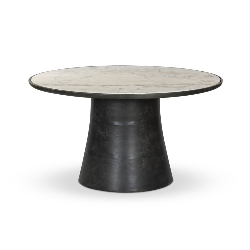 Joss & Main Emzy Outdoor Dining Table 55"-Aged Grey | Wayfair