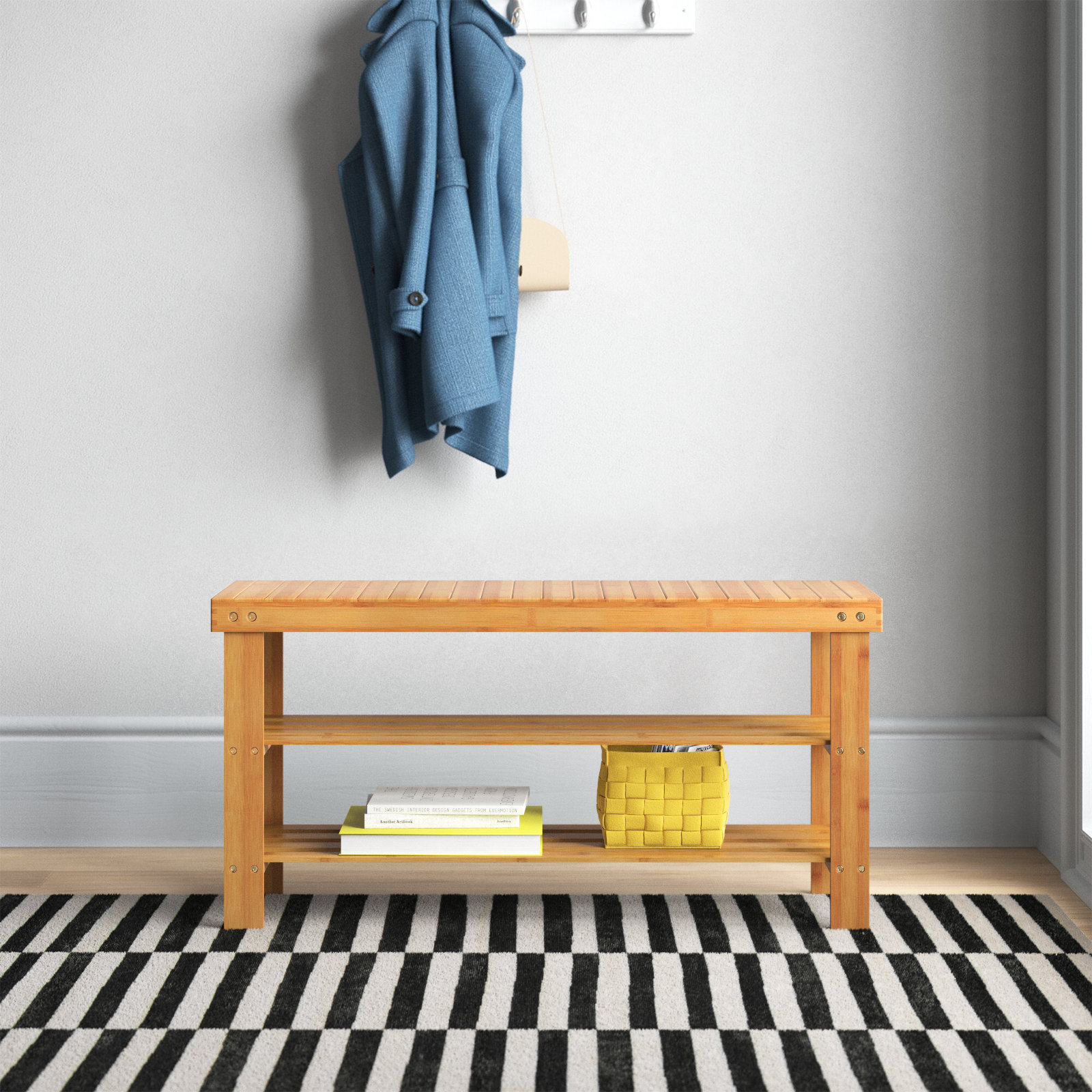 Zipcode Design™ Babb Wood Shelves Storage Bench & Reviews - Wayfair Canada