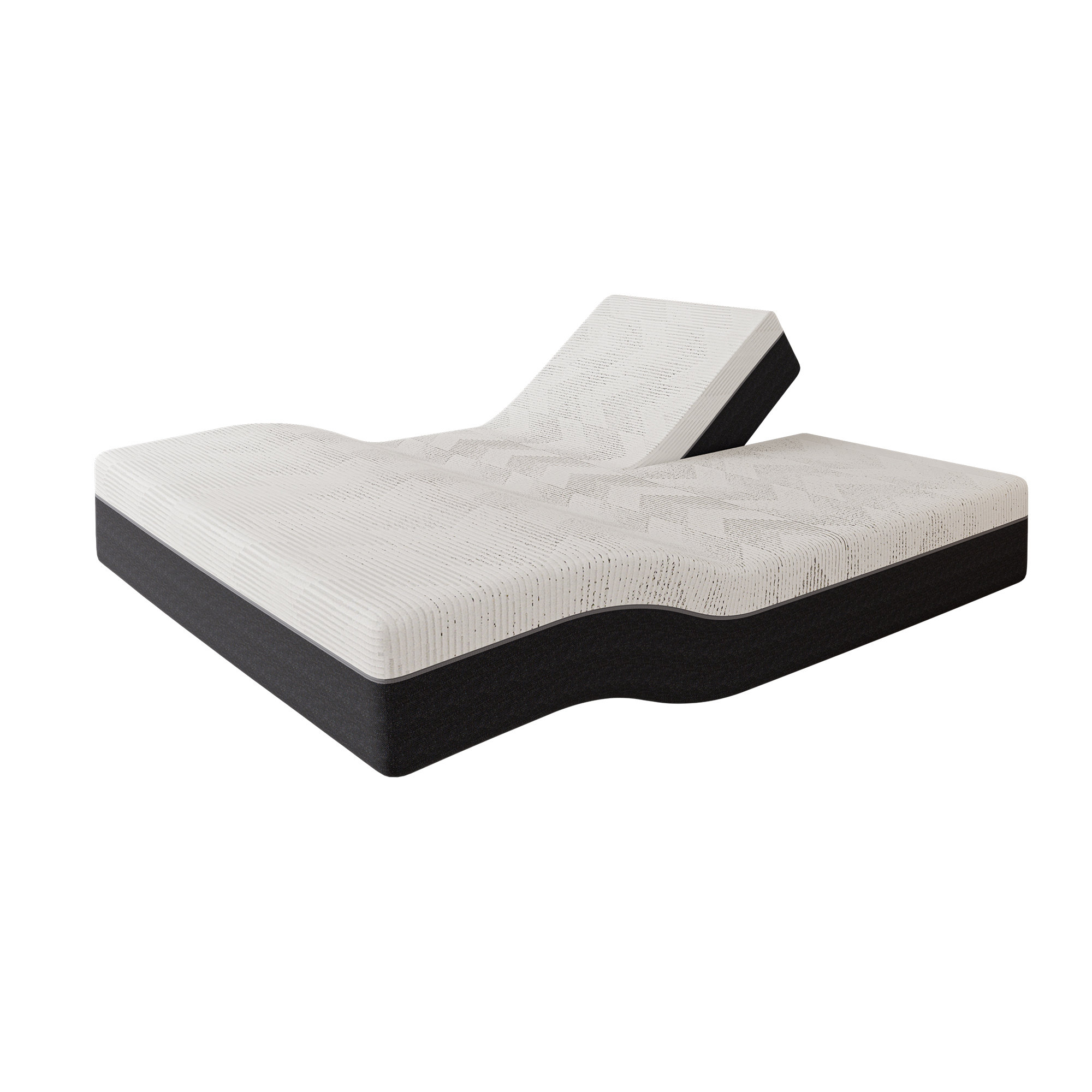 ESHINE 12" Split Head Queen Gel-Infused Memory Foam Mattress, Zoned ...