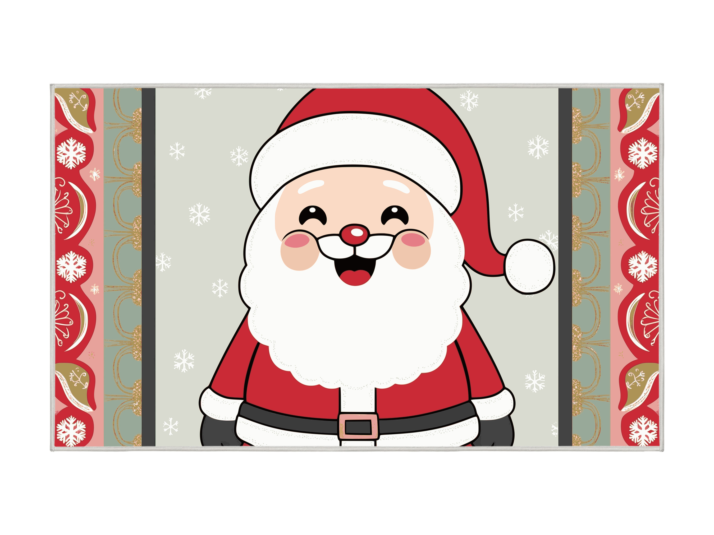 The Holiday Aisle® Christmas Winter Holiday Rug | Wayfair