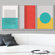 IDEA4WALL Abstract Vibrant Color Blocks " Teal, Red And Yellow Color ...