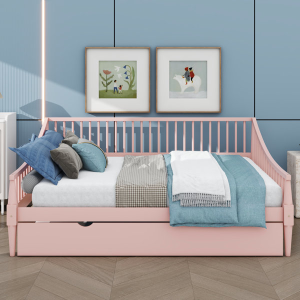 Winston Porter Valez Daybed with Trundle and Support Legs | Wayfair