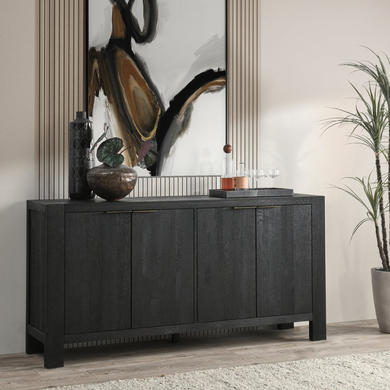 AllModern Block 72" Wide Oak Solid Wood Sideboard & Reviews | Wayfair