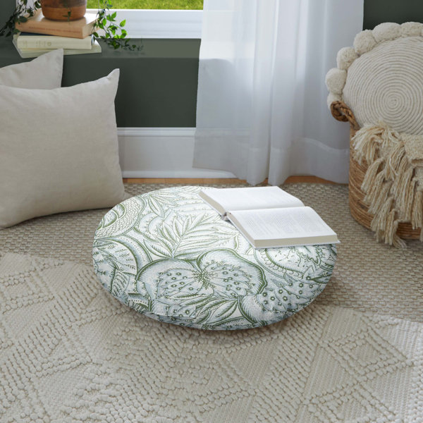 Aperol Floral Sunbrella® Indoor/Outdoor Floor Pillow | Birch Lane