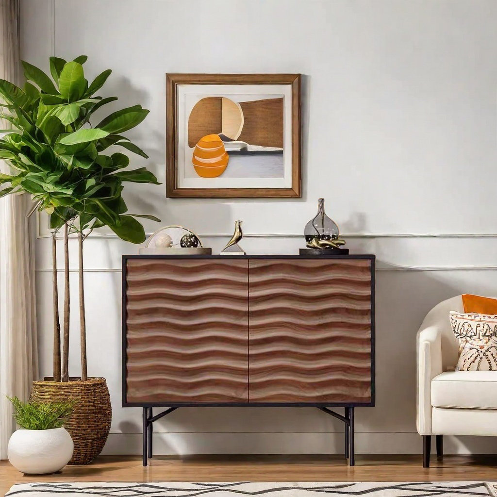 Atta Avenue Minimalist Medieval Accent Cabinet | Wayfair