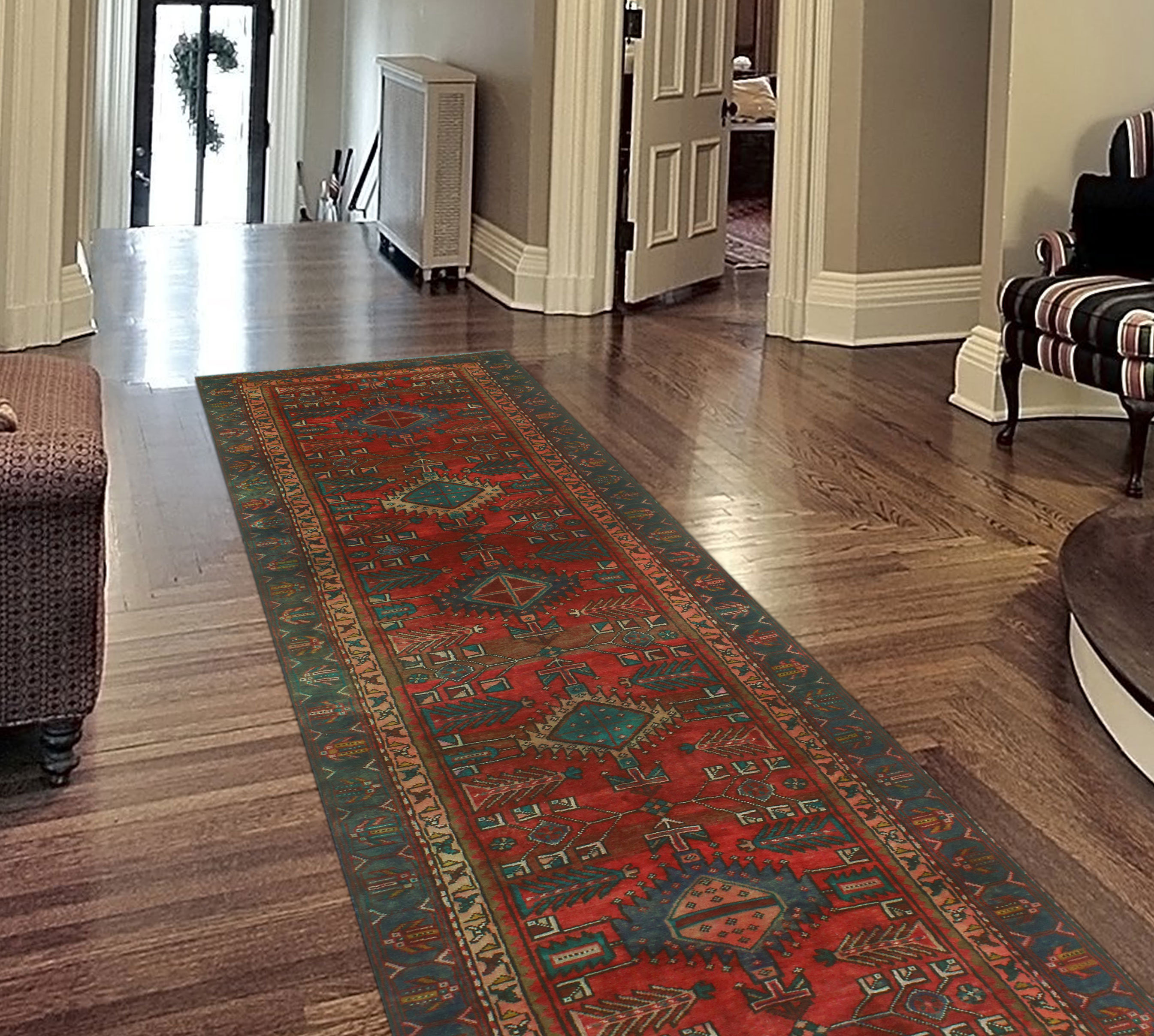 Isabelline Fine Vintage Distressed Oren Red Runner | Wayfair