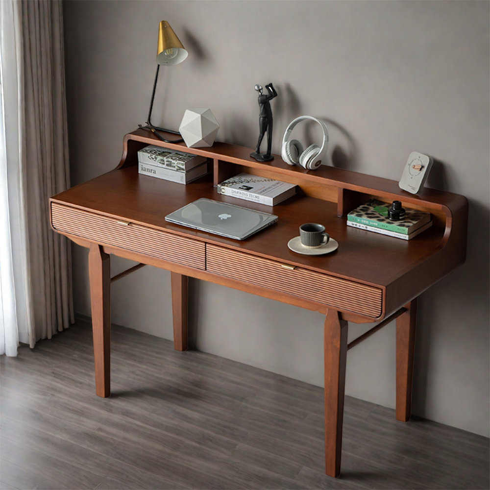 Hokku Designs Retro Rectangular Medium Boxwood Writing Desk - Wayfair ...