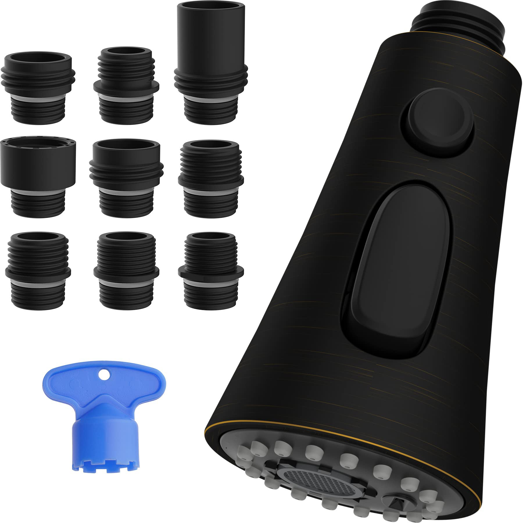 Hibbent 3-Function Pull Down Kitchen Faucet Replacement Spray Nozzle ...