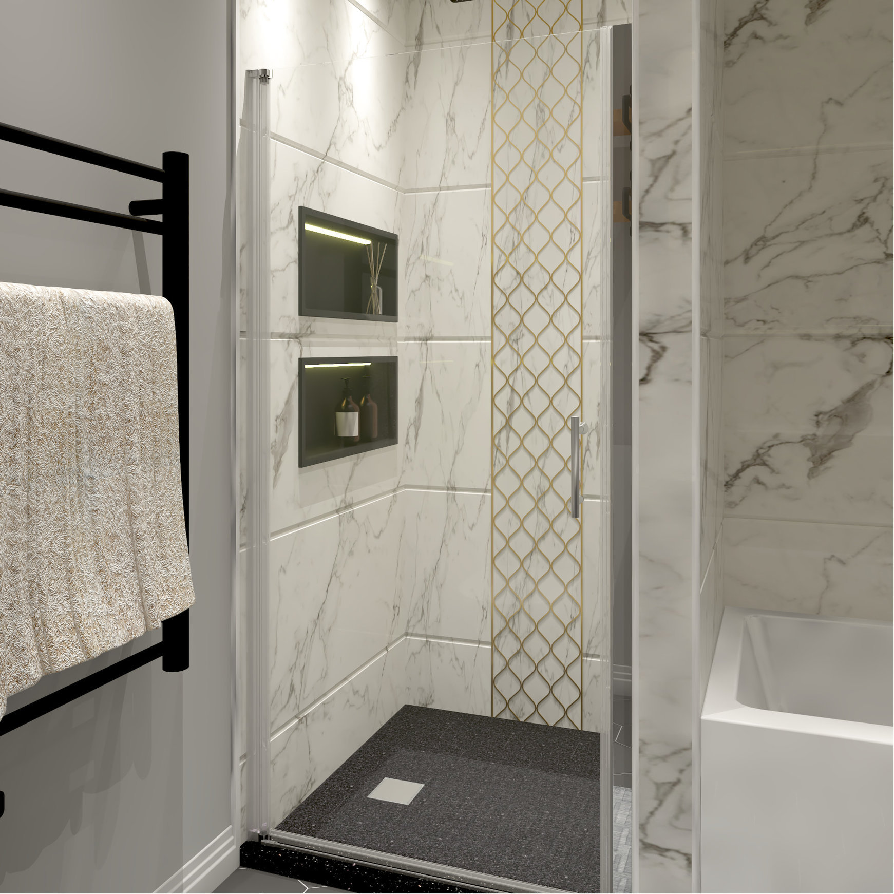 fengshu Shower Doors: Aluminium Top With Stainless Steel 304 Handle ...