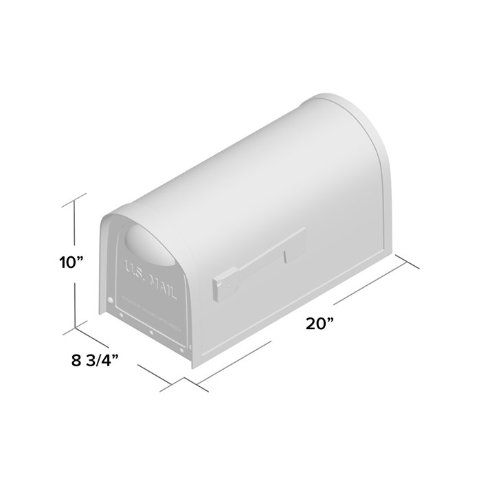 Red Barrel Studio® Baldwin 20 x 10 Aluminum Post Mounted Mailbox ...