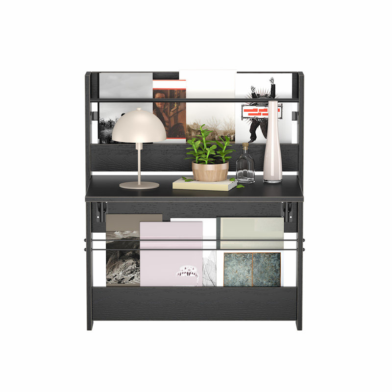 Ebern Designs Wall Mounted Desk Folding Wall Table Floating Desk Space ...