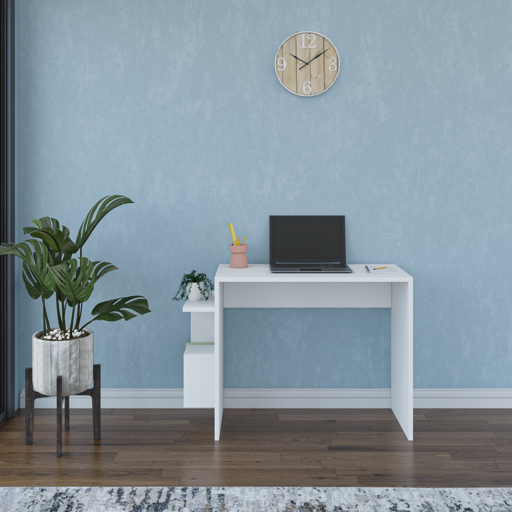 Latitude Run® 3 Tier Modern Desk | Wayfair