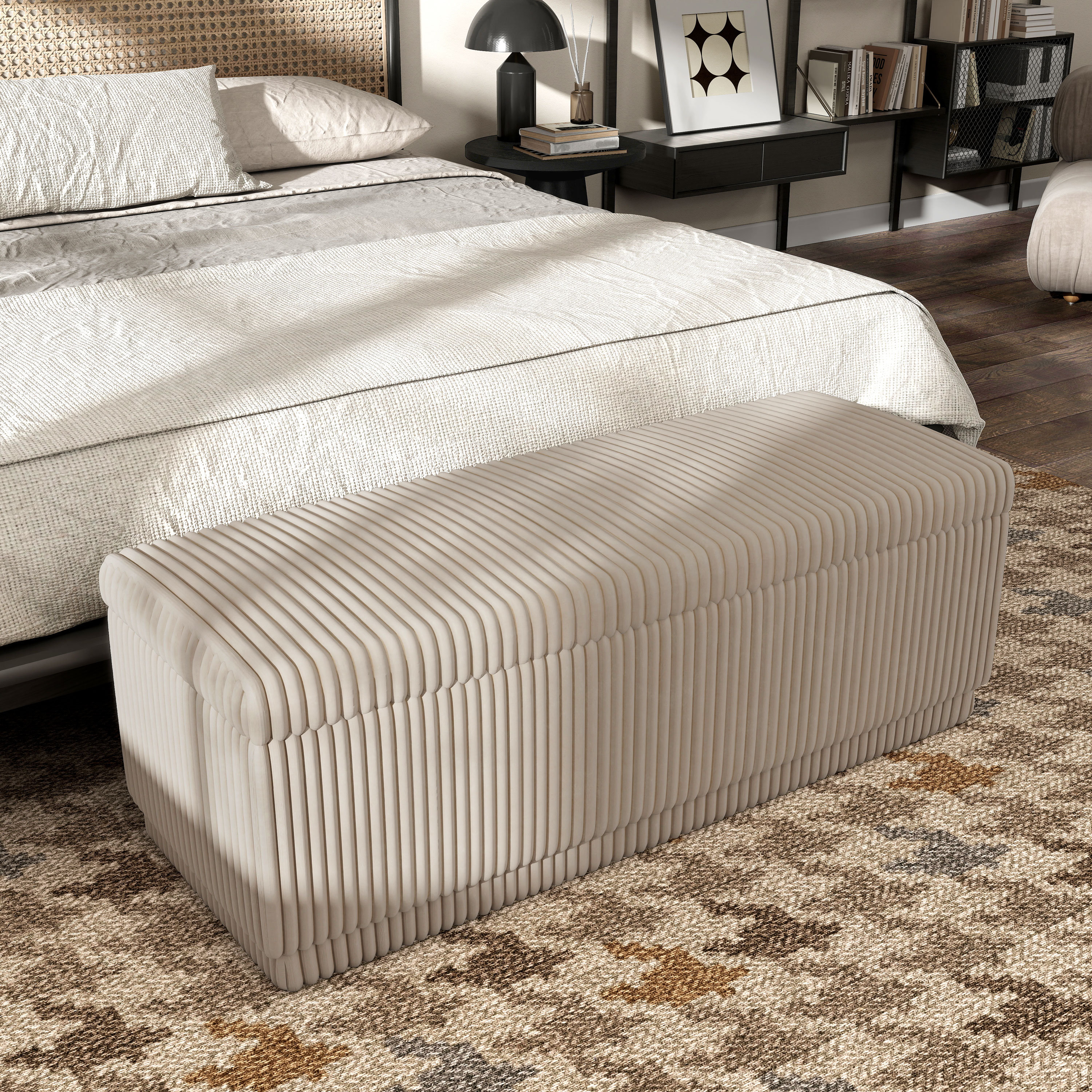 Latitude Run® Bessler Robert Bench With Hidden Storage Compartment ...