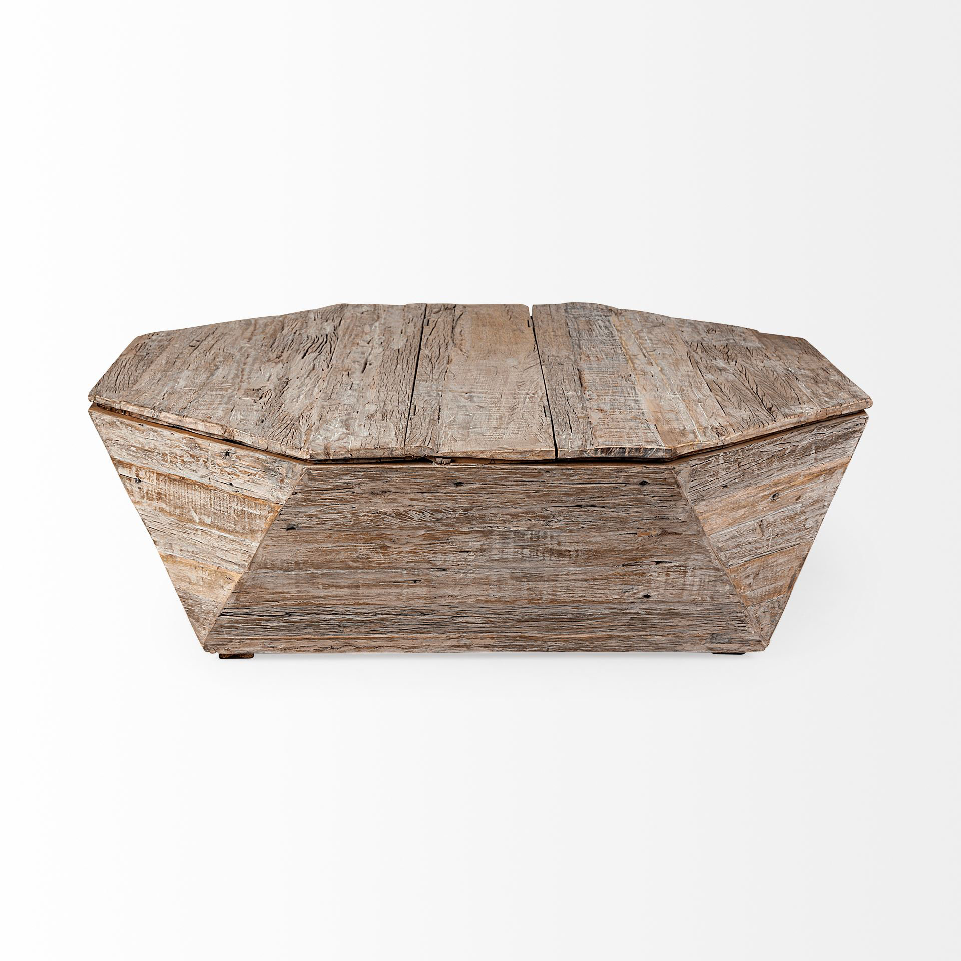 Loon Peak® Phan 49" Natural Octagon Distressed Lift Top Coffee Table ...
