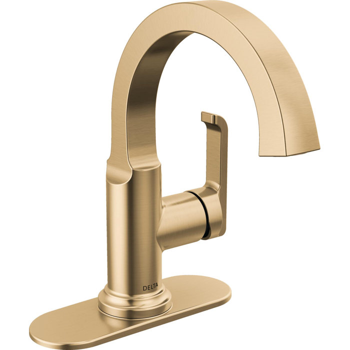 Delta Tetra Single Hole Bathroom Faucet, Single Handle Bathroom Sink ...