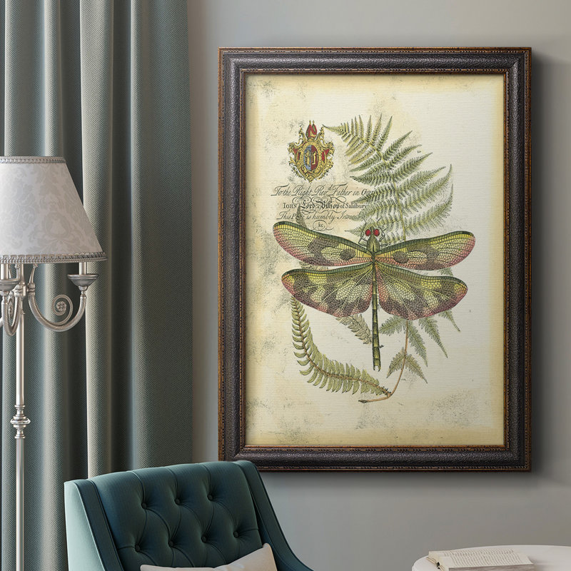 August Grove® Regal Dragonfly IV (PP) - Picture Frame Print on Canvas ...