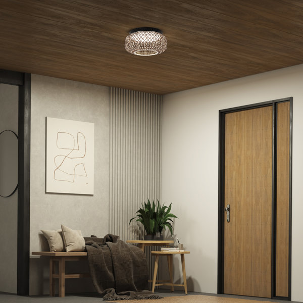 Bay Isle Home™ Ayaru Exotic LED Flush Mount Ceiling Light, Black and ...