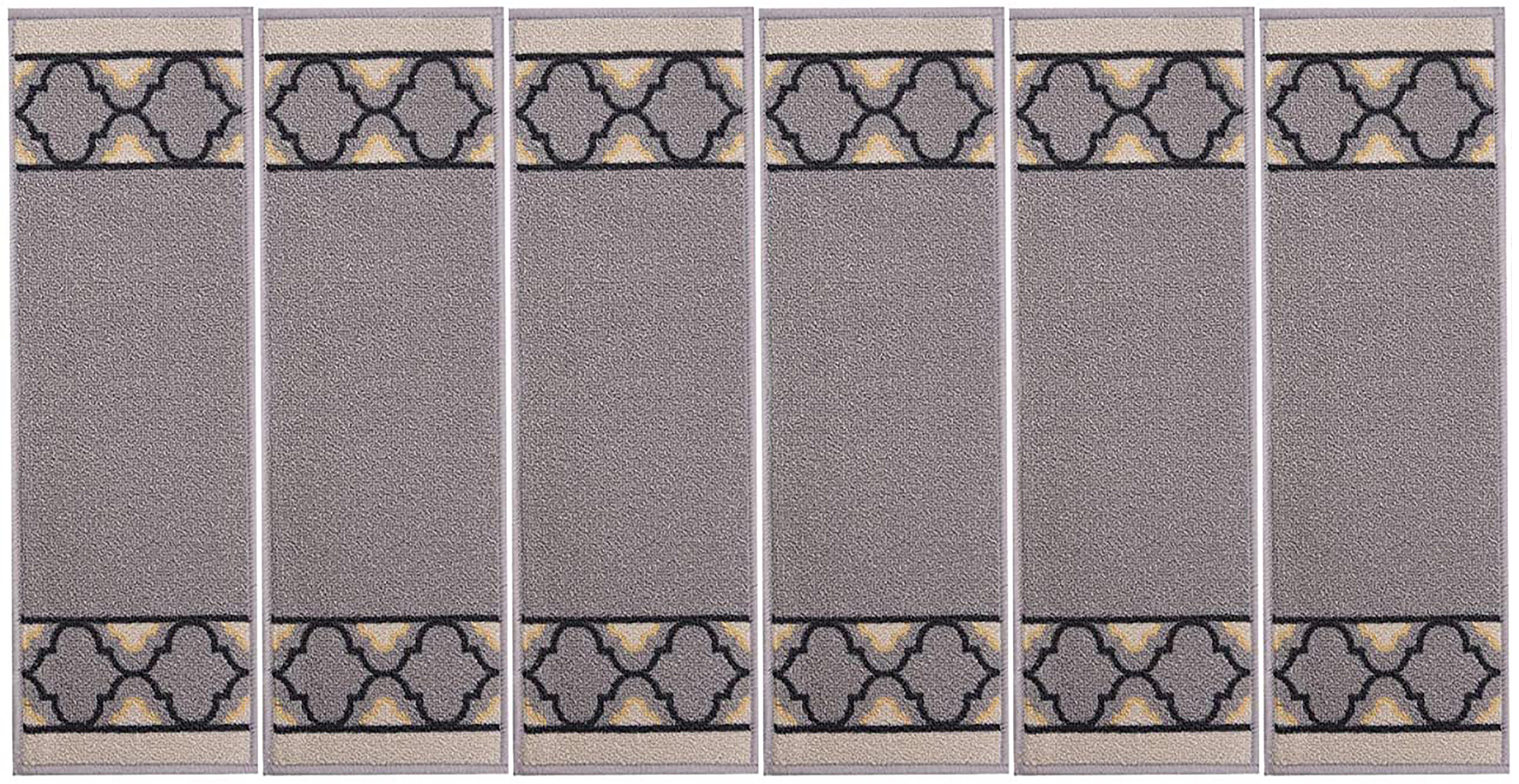 Winston Porter Machine Washable Stair Treads Loop Pile Trellis Border ...