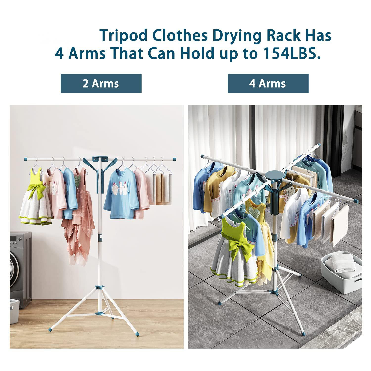 XIXIXIANGRONGAA Tripod Clothes Drying Rack Folding Indoor, Portable ...