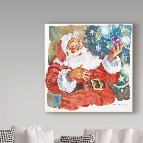 Trademark Art Hal Frenck Santa Face On Canvas by Hal Frenck Print ...