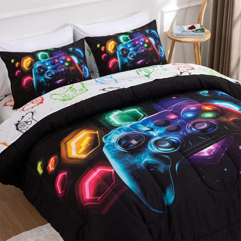 NTBED Game Console Comforter Set Galaxy Space Gaming Geometric ...