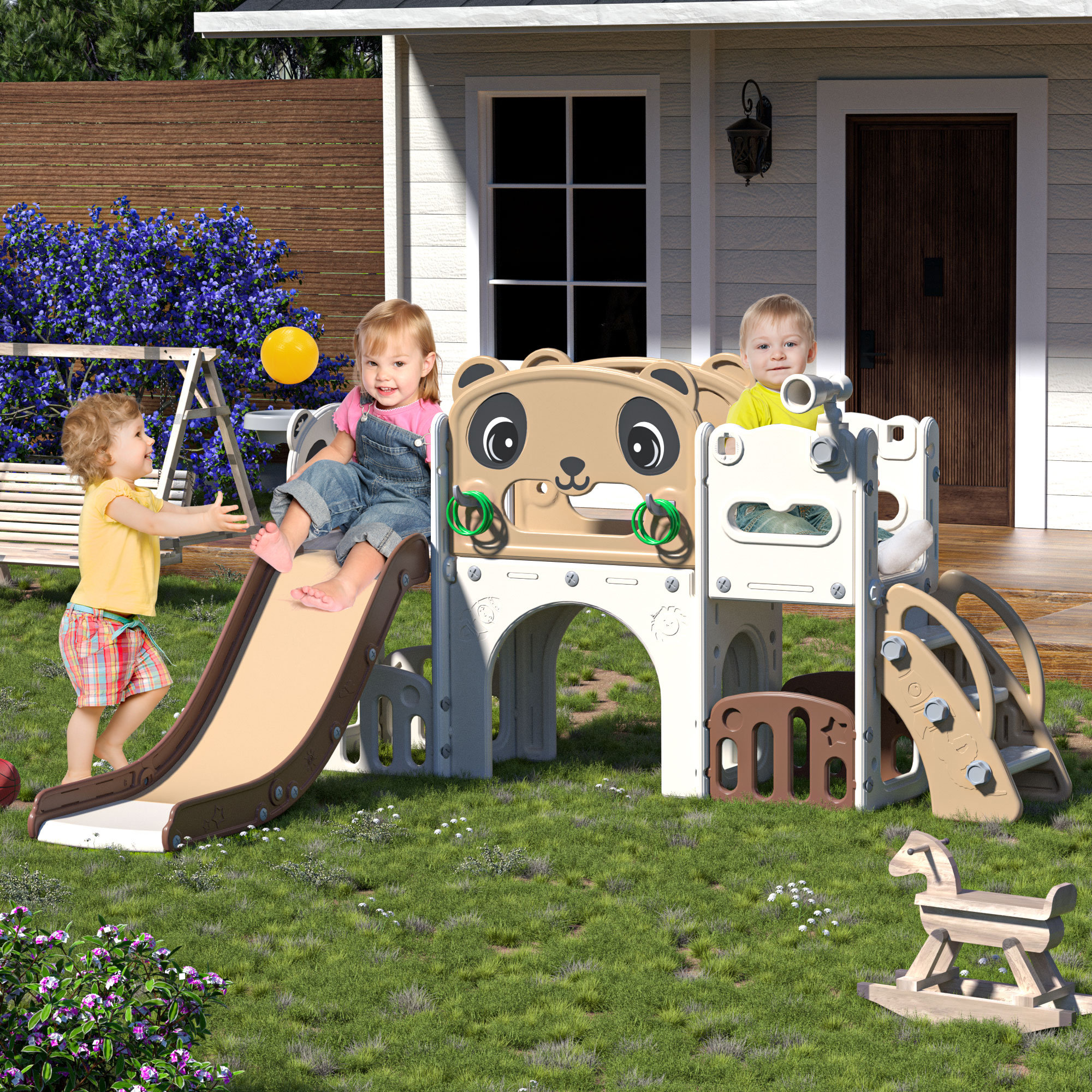 Nyeekoy 68'' W Indoor and Outdoor Plastic Climber - Wayfair Canada