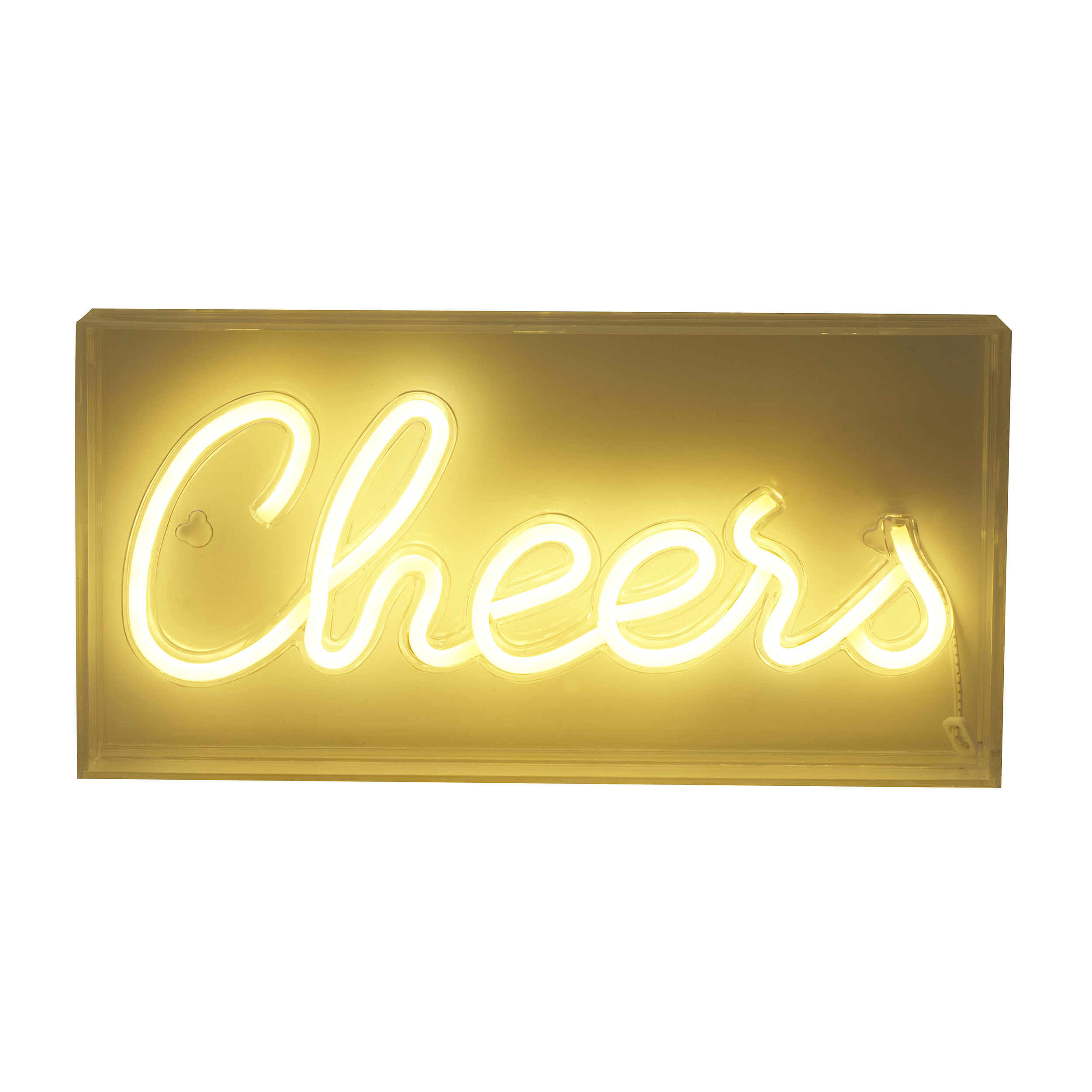 Elements "Cheers" Plastic LED Neon Sign, 12X6 Inch | Wayfair